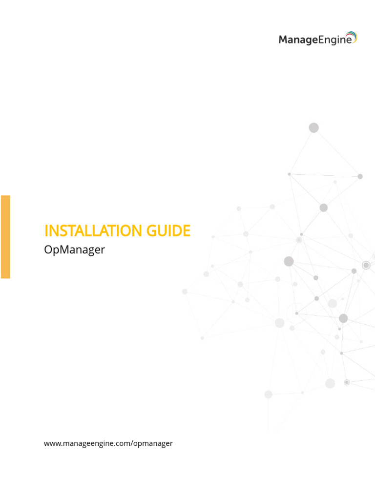 OpManager Installation Guide | PDF | Server (Computing) | Databases