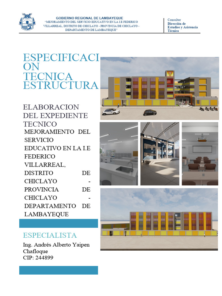 ESPECIFICACION TECNICA DE ESTRUCTURAS - Final | PDF | Hormigón | Fundación (Ingeniería)