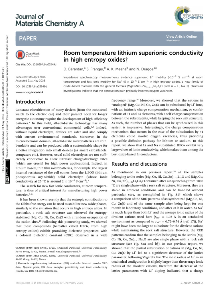 Bérardan Et Al. - 2016 - Room Temperature Lithium Superionic ...