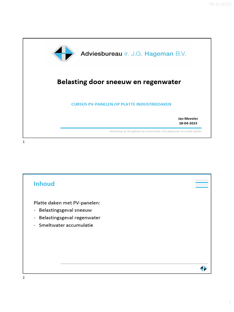 Bealsting Door Sneeuw en Regenwater - Jan Meester | PDF