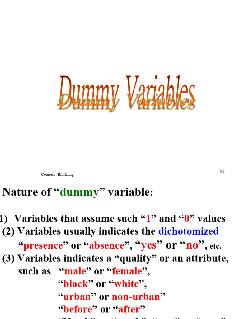 Dummy Variables | PDF | Coefficient Of Determination | Multicollinearity