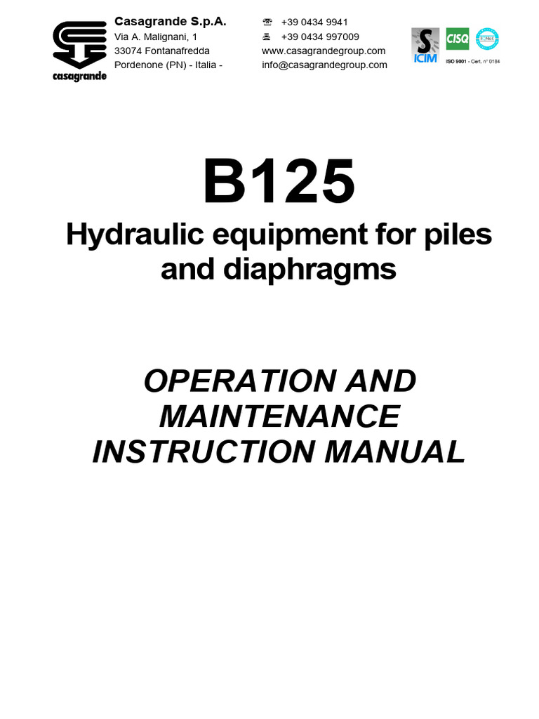 B125 MU 0 Eng | PDF | Pump | Deep Foundation