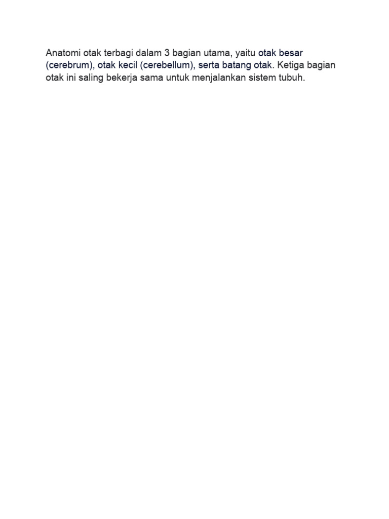 Anatomi Otak Terbagi Dalam 3 Bagian Utama | PDF Anatomi Otak Terbagi Dalam 3 Bagian Utama | PDF