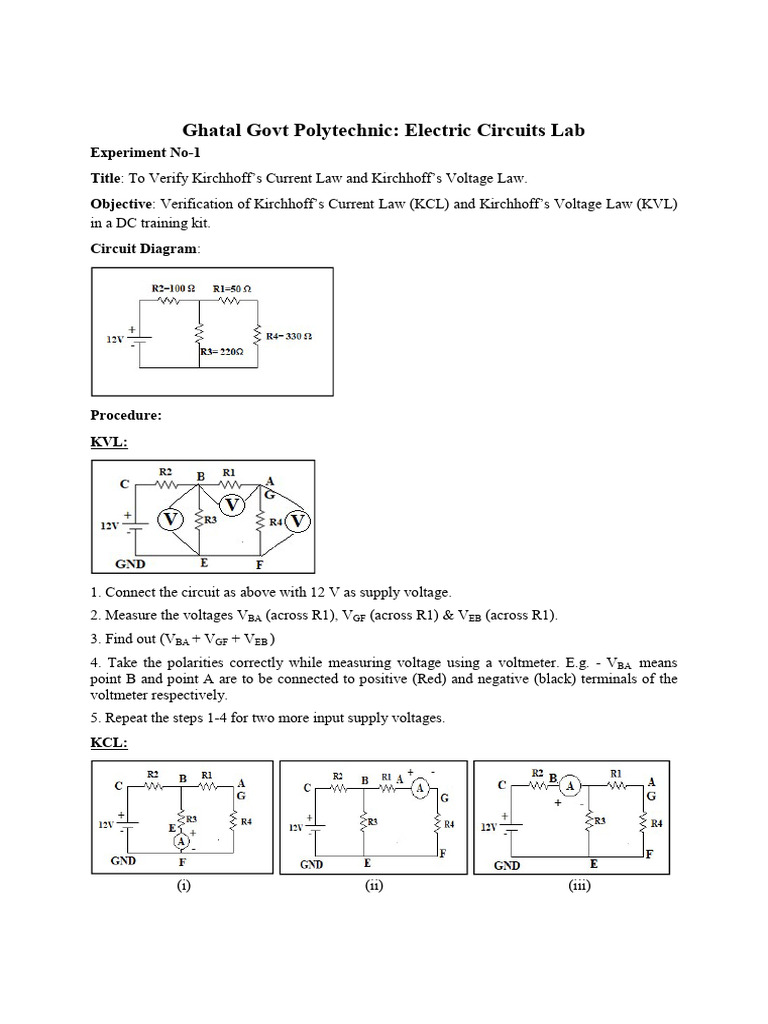 CKT LabManual 21-22 | PDF | Electrical Network | Voltage