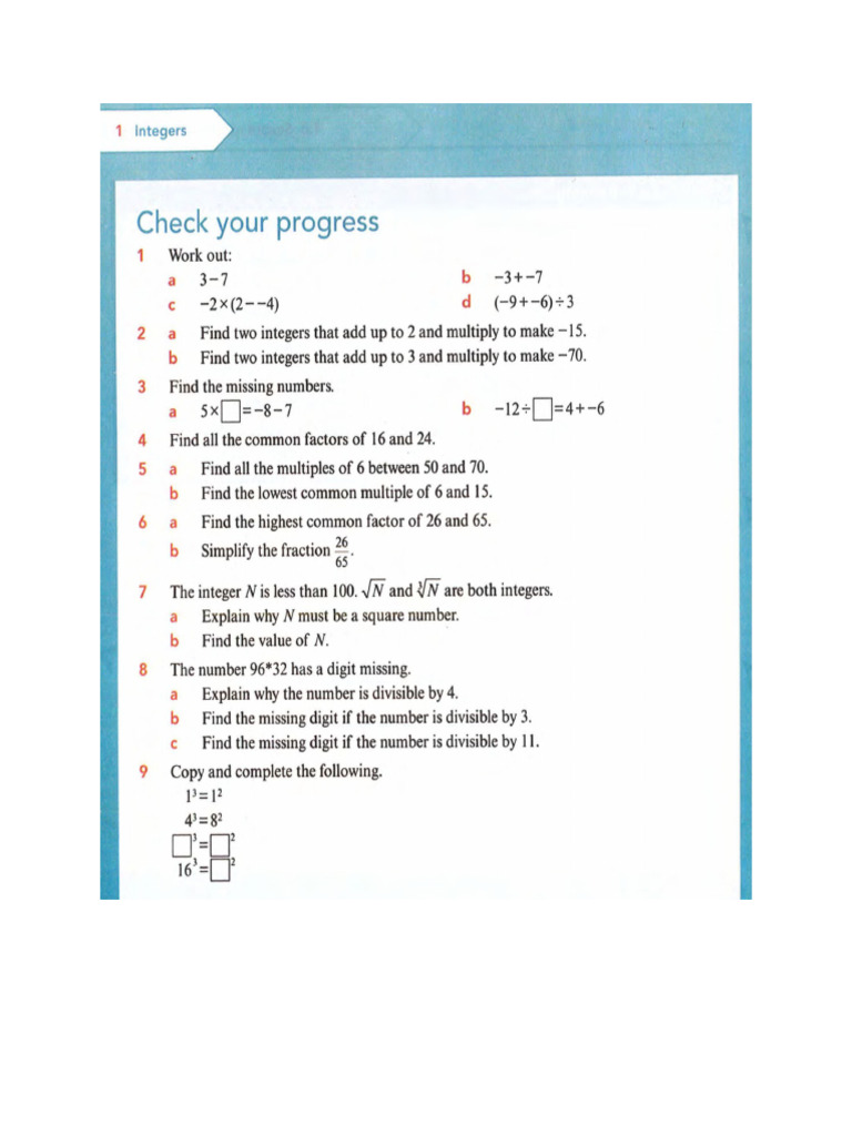 UNIT 1 - 4 CHECK YOUR PROGRESS PLUS ANSWER KEY | PDF