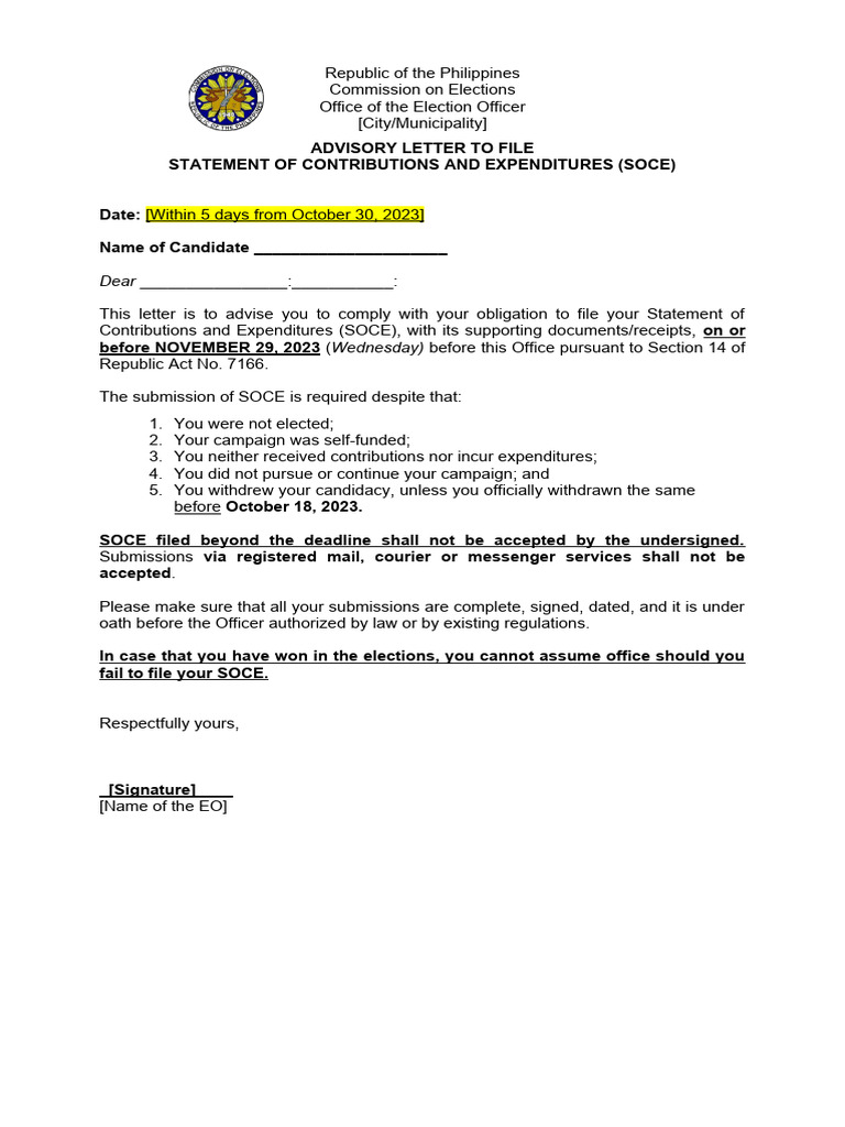 Advisory Letter | PDF