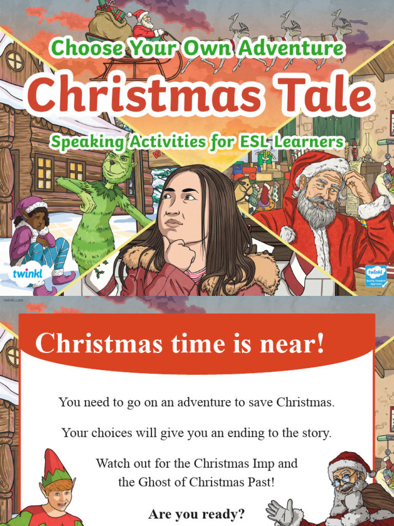T 1698136312 Esl Christmas Take Choose Your Own Adventure Teens A2 b1 ...