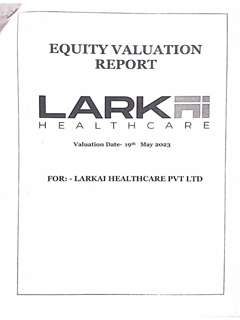 Equity Valuation Reportlarkai. | PDF