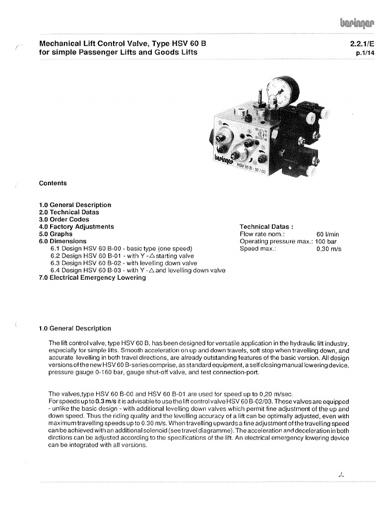 Beringer HSV 60B (-00, 01,02,03) | PDF
