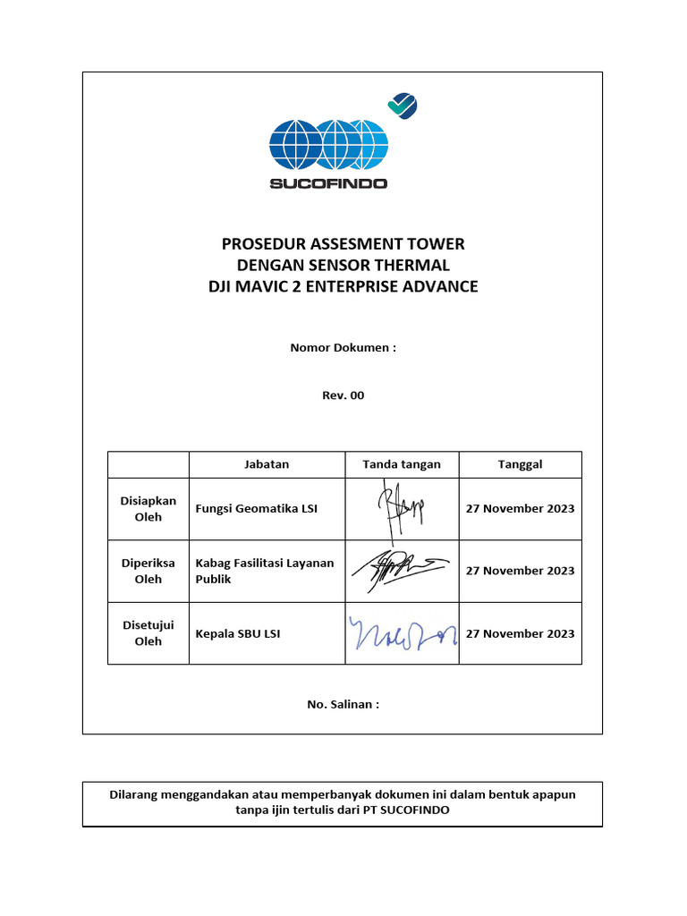 SOP Akuisisi Data Thermal DJI MAVIC 2 ENTERPRISE ADVANCE | PDF