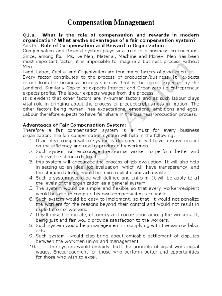 Compensation Management | PDF