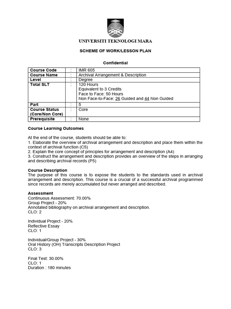 Scheme of Work - Assessment | PDF | Career & Growth | Technology ...