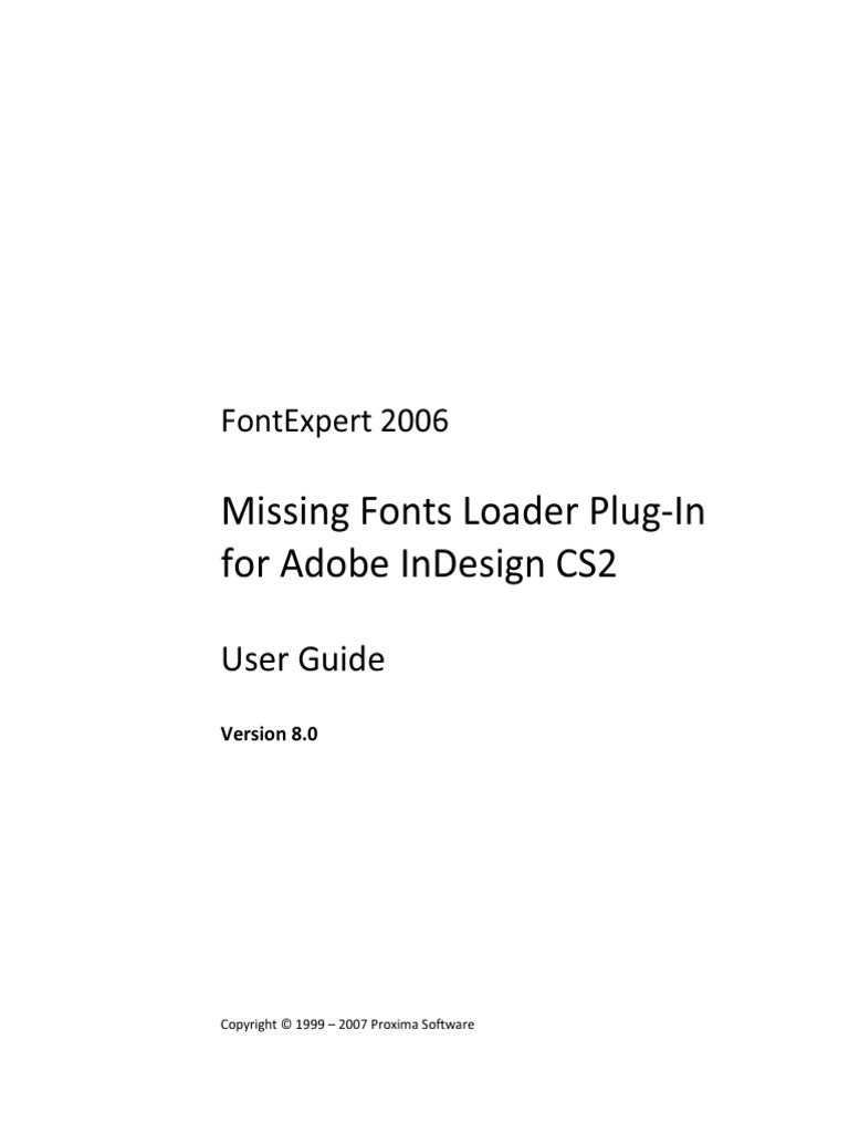 Missingfontsloader Indesign cs2 | PDF | Adobe In Design | Computer File