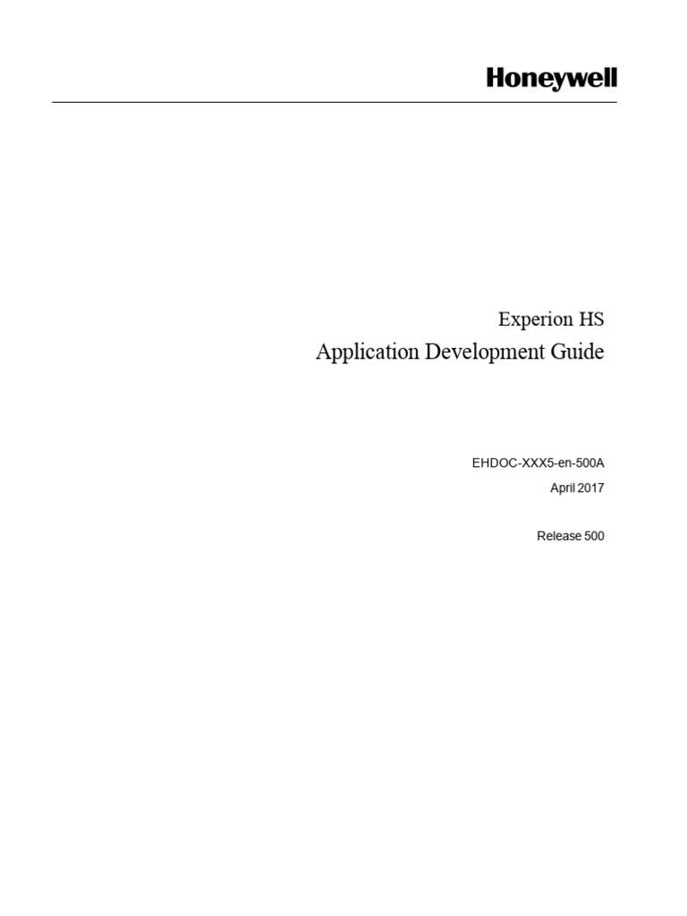 Experion HS Application Development Guide | PDF | Computer Science ...