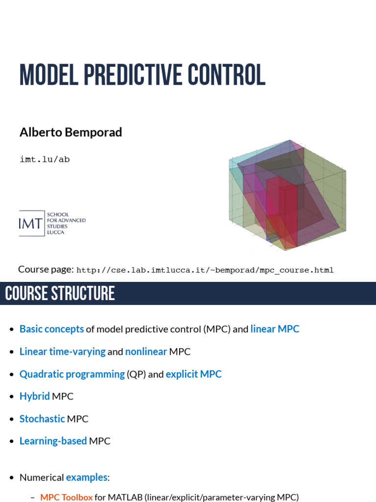 1 Linear MPC | PDF | Computer Science | Applied Mathematics