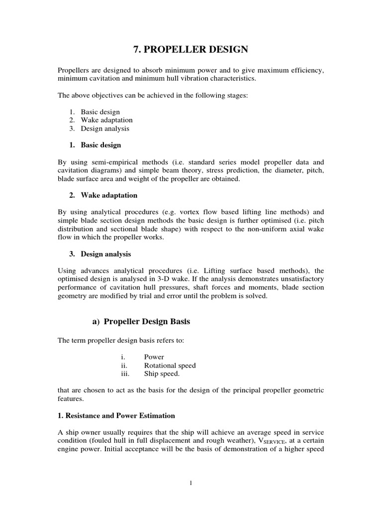 7 Propeller Design | PDF | Propeller | Ships