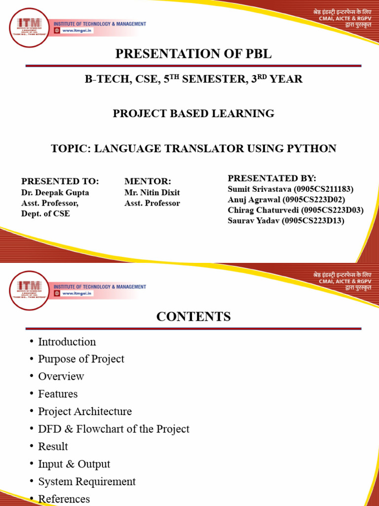 PBL Presentation Lang Trans Seetu (1) - 1 | PDF | Graphical User Interfaces | Operating System