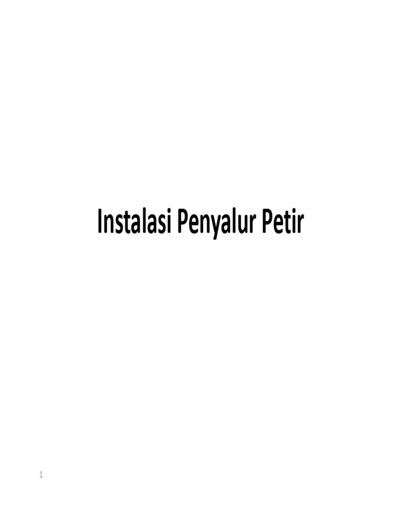 Mekanisme dan Perlindungan Petir | PDF