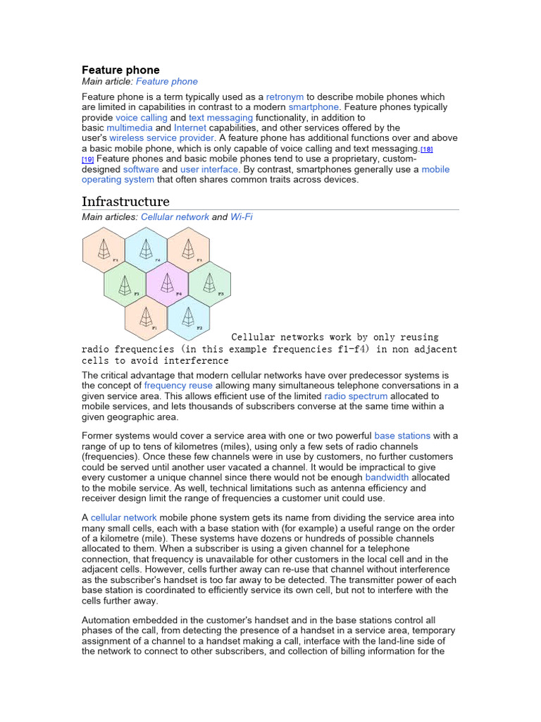 Feature phone | PDF | Mobile Phones | Cellular Network