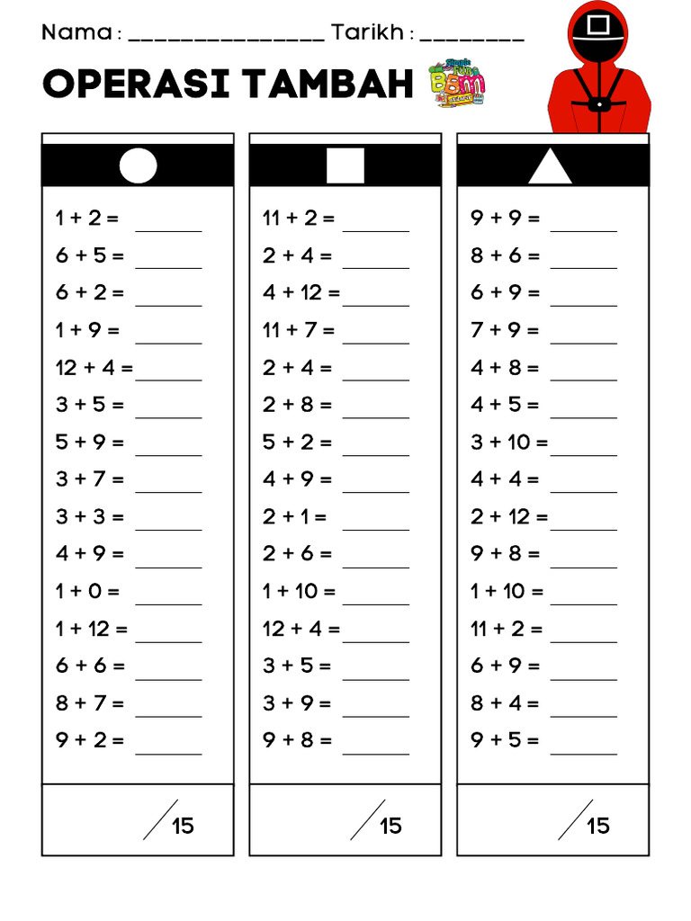 Basic Addition Exercises for Kids | PDF