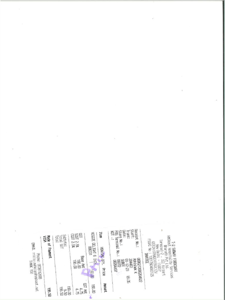 Food Bill | PDF