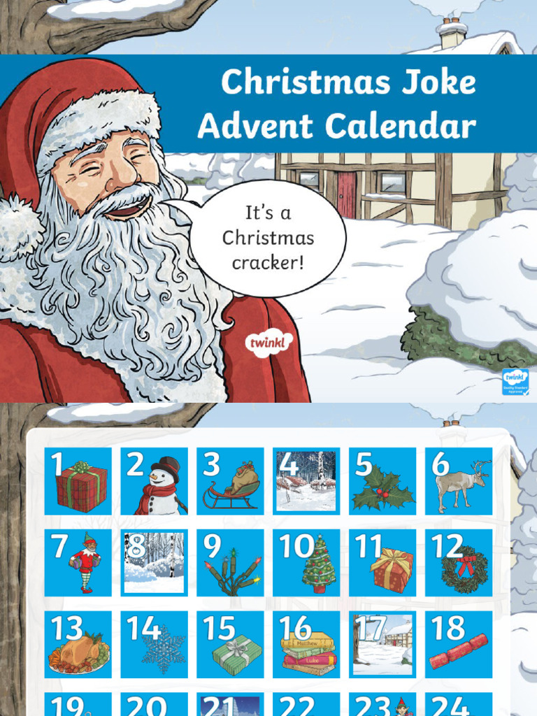 Christmas Jokes Advent Calendar | PDF | Christmas Characters | December ...