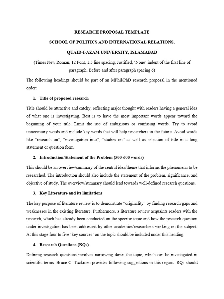 Spir Template - Research Proposal | PDF | Hypothesis | Methodology