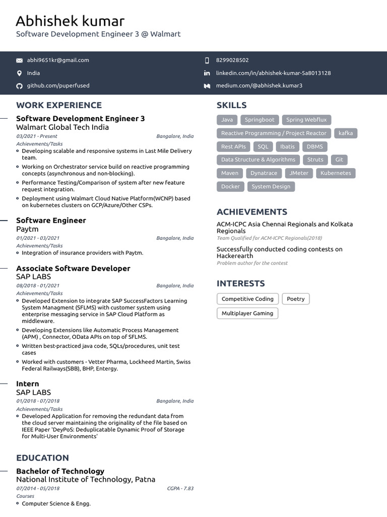 Abhishek Resume 1121 | PDF | Cloud Computing | Software