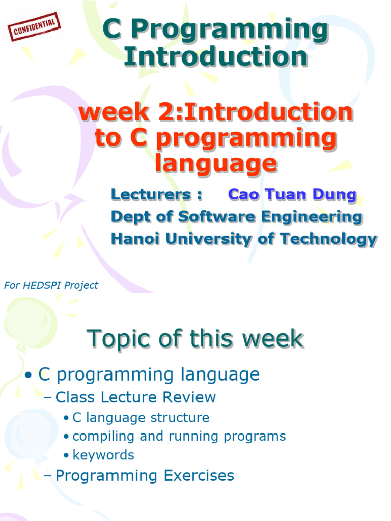 Tin Hoc Co So 2 Hust | PDF | C (Programming Language) | Software Development