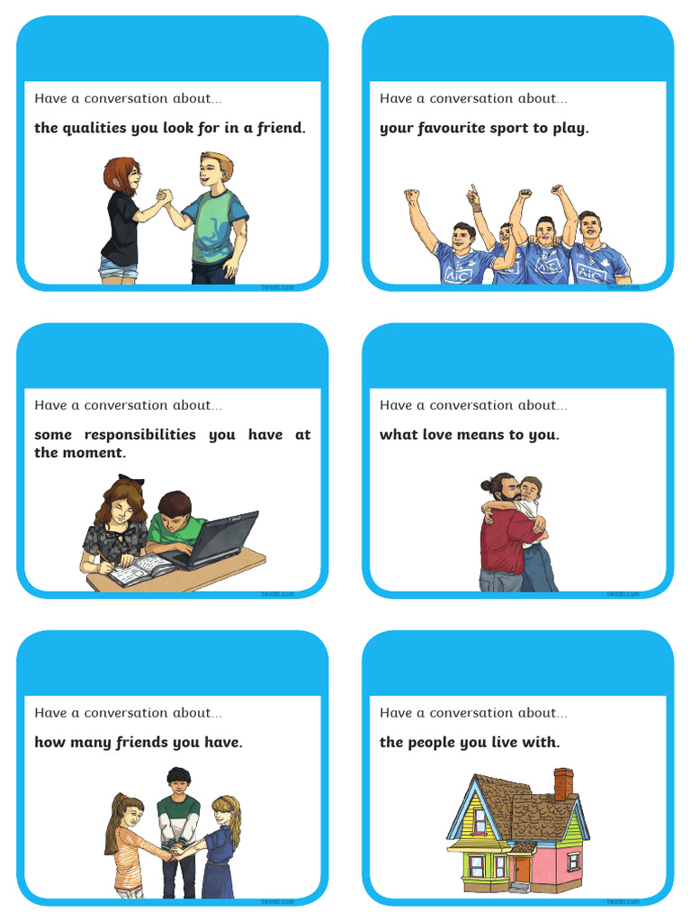 Have A Conversation Cards Ver 3 | PDF | Language Arts & Discipline