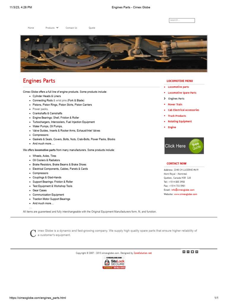 Engines Parts - Cimex Globe | PDF | Internal Combustion Engine | Piston