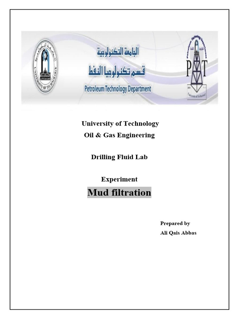 Mud Filtration Rate Experiment Report | PDF | Filtration | Physical ...
