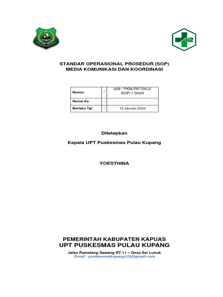 Sop Media Komunikasi Fix | PDF