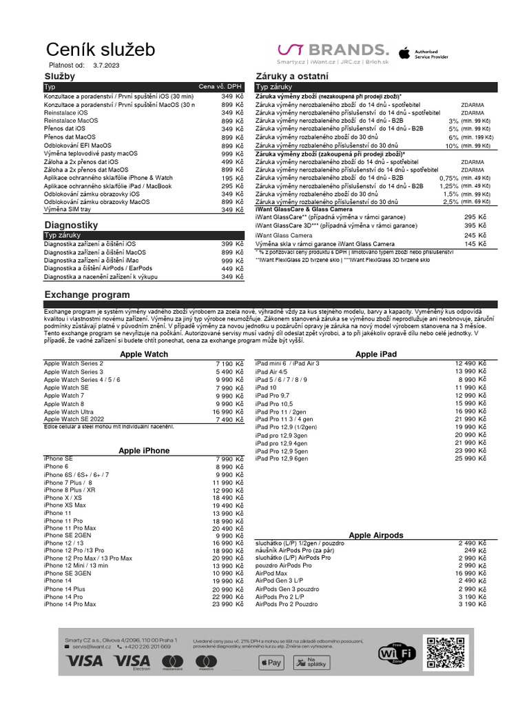 Iwant Servis Cenik | PDF