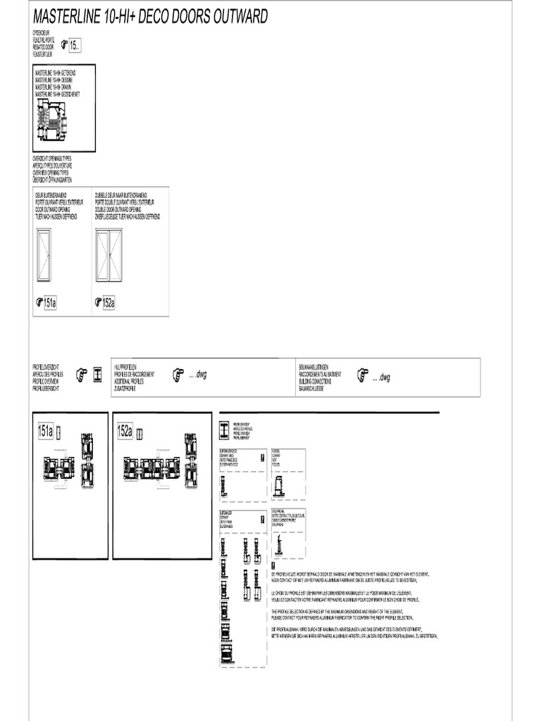 Architect Catalogue - MasterLine 10-Deco - Door - Outward Opening - Version 92021 | PDF