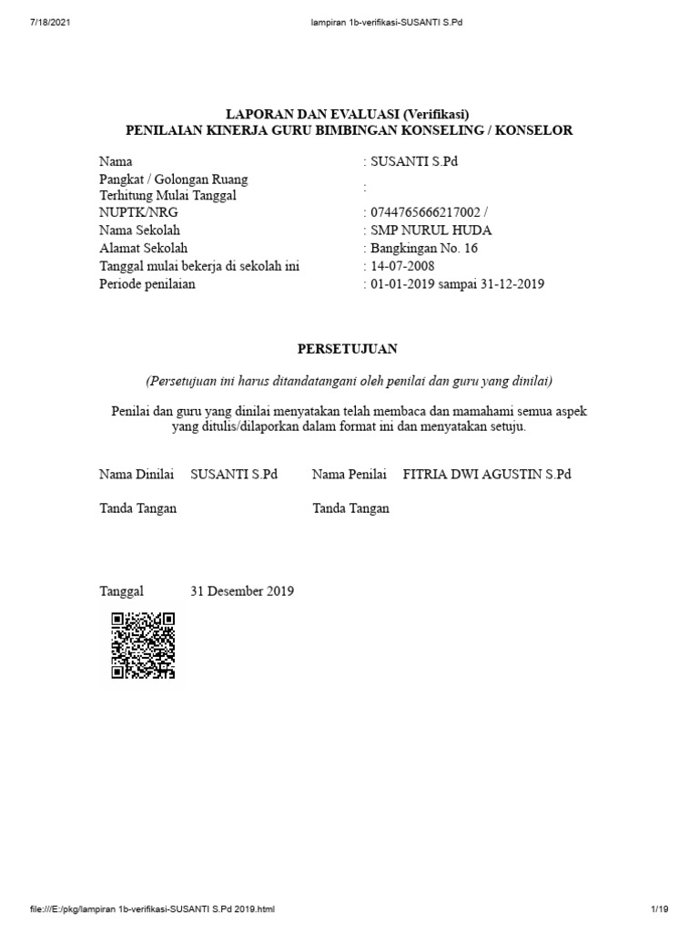 Lampiran 1b-verifikasi-SUSANTI S.PD 2019 | PDF