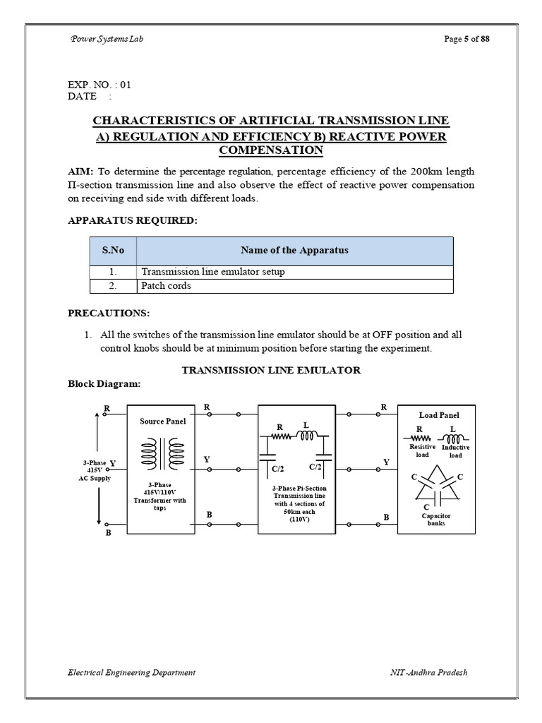 EEE Experiments | PDF | Ac Power | Electric Power Transmission