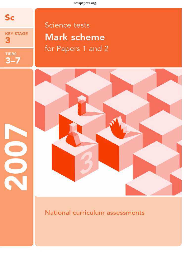 KS3 Science 2007 Mark Scheme | PDF | Artery | Blood Vessel