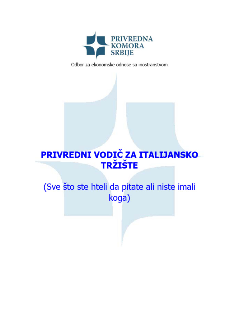 Italija Privredni Vodic | PDF