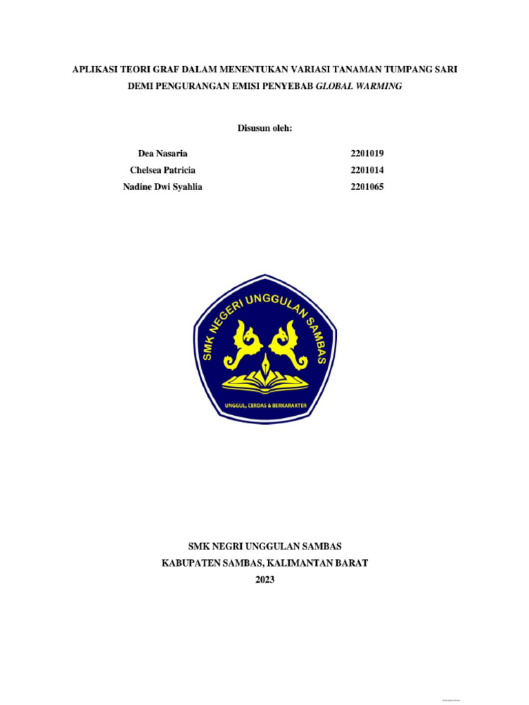 Aplikasi Teori Graf Dalam Menentukan Variasi Tanaman Tumpang Sari | PDF