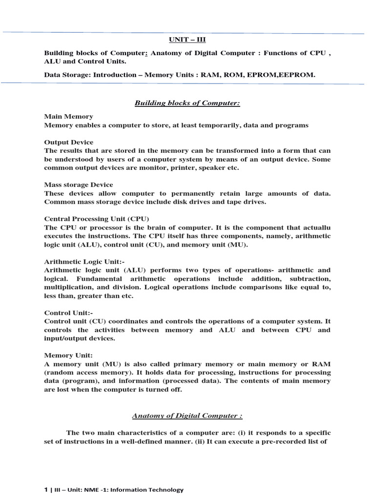 Building Block of A PC | PDF | Dynamic Random Access Memory | Computer Data Storage