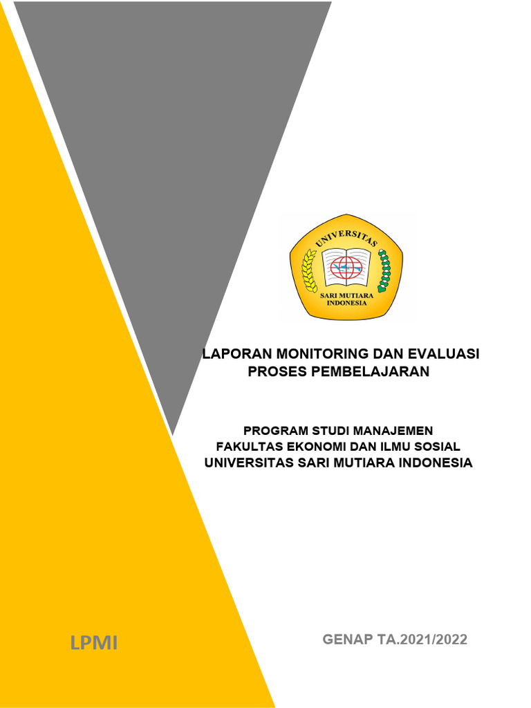 Format Laporan Monev Proses Pembelajaran - Program Studi Manajemen Genap | PDF