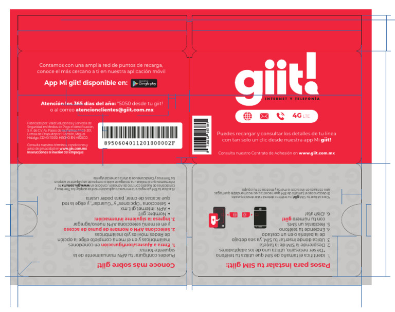 Configuración de SIM giit! | PDF | Aplicación movil | Electrónica