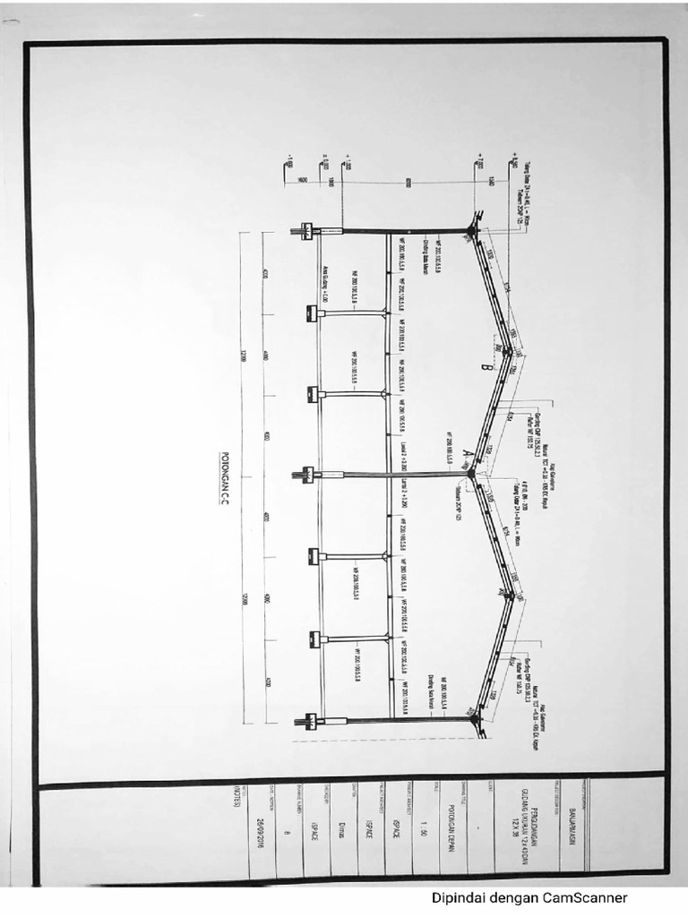 Tampak Depan Struktur E7 & E8 | PDF