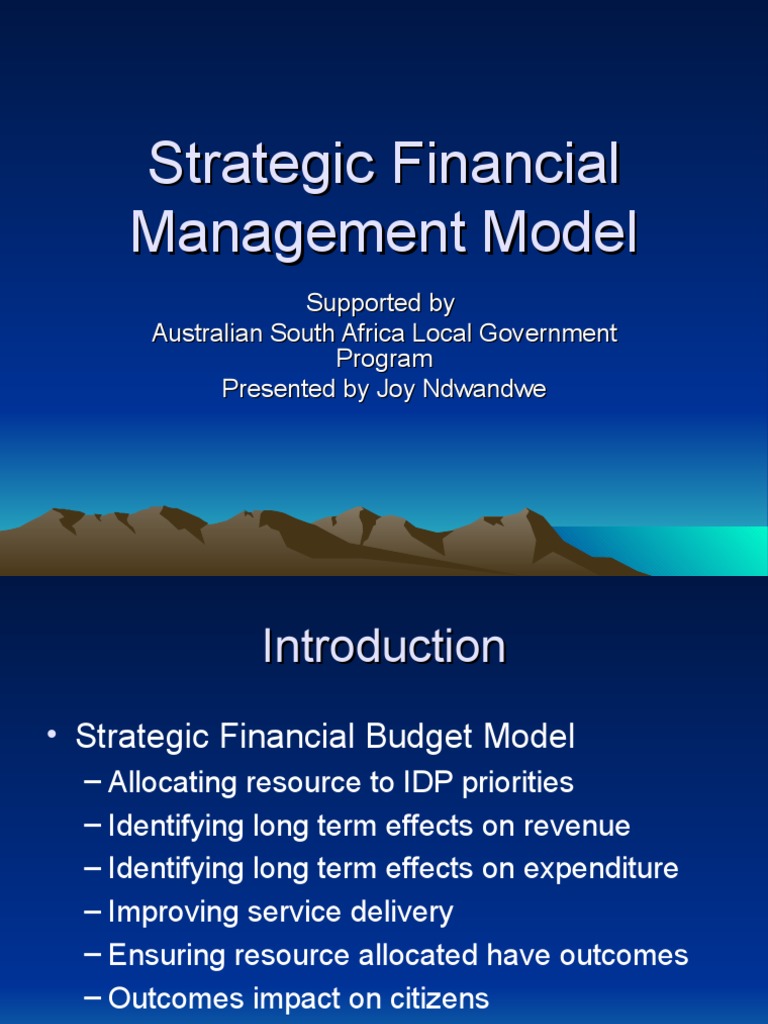 Workshop 5 Strategic Financial Management Model J Ndwandwe | Budget ...