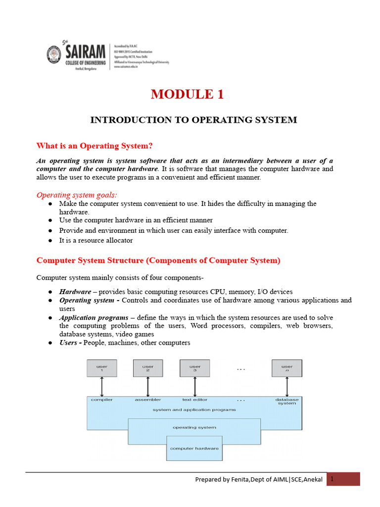 Os (Unit 1) | PDF | Computer Data Storage | Operating System