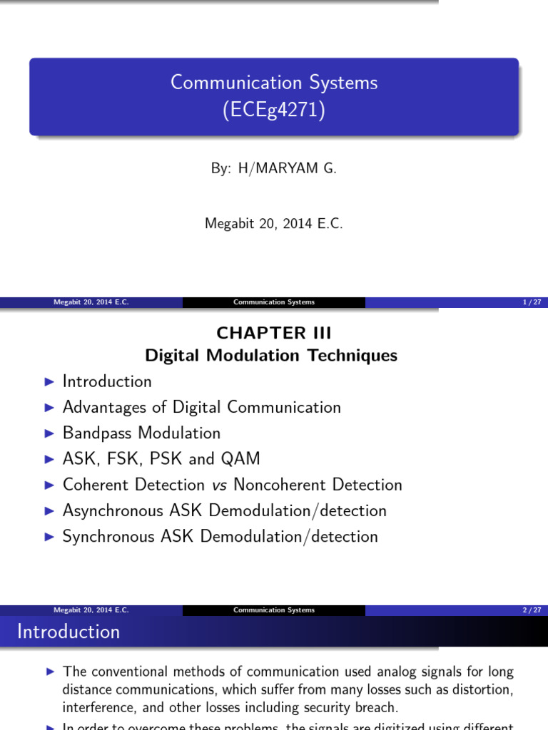 Communication System CH#3 | PDF | Modulation | Detector (Radio)