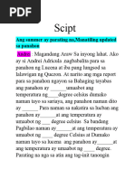 Ulat Panahon Script | PDF
