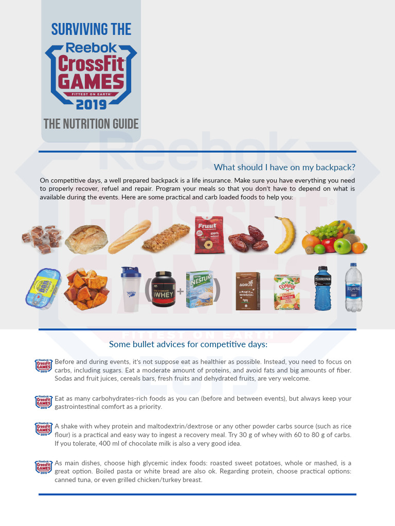 CrossFit Nutrition Guide for Competitors | PDF | Meal | Carbohydrates