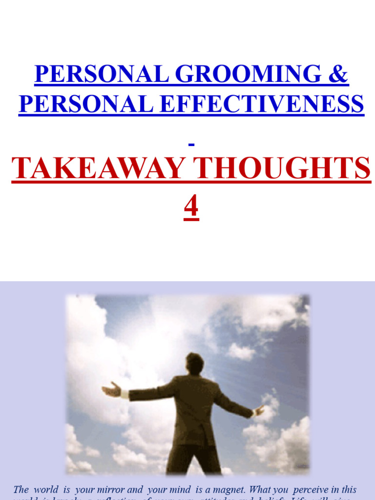 Takeaway Thoughts - 4 | PDF | Smile | Stress (Biology)